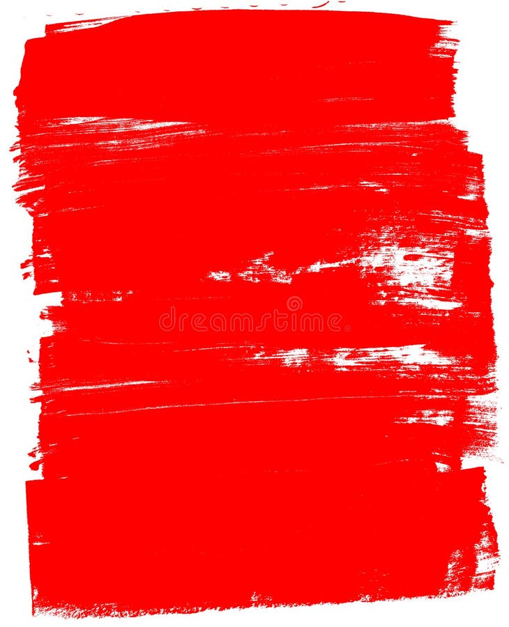 Red Texture of Paint Strokes on a Wall or Sheet. Bristle Brush ...