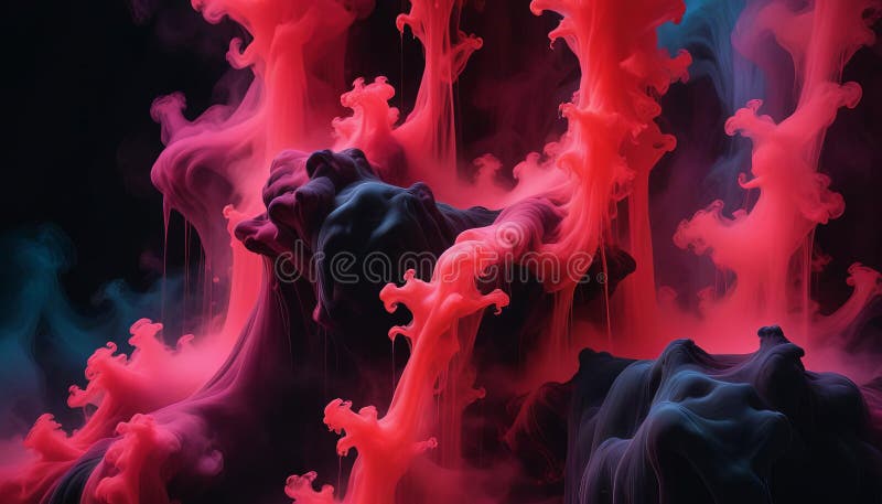Red Texture of Steam on a Black Stock Illustration - Illustration of ...