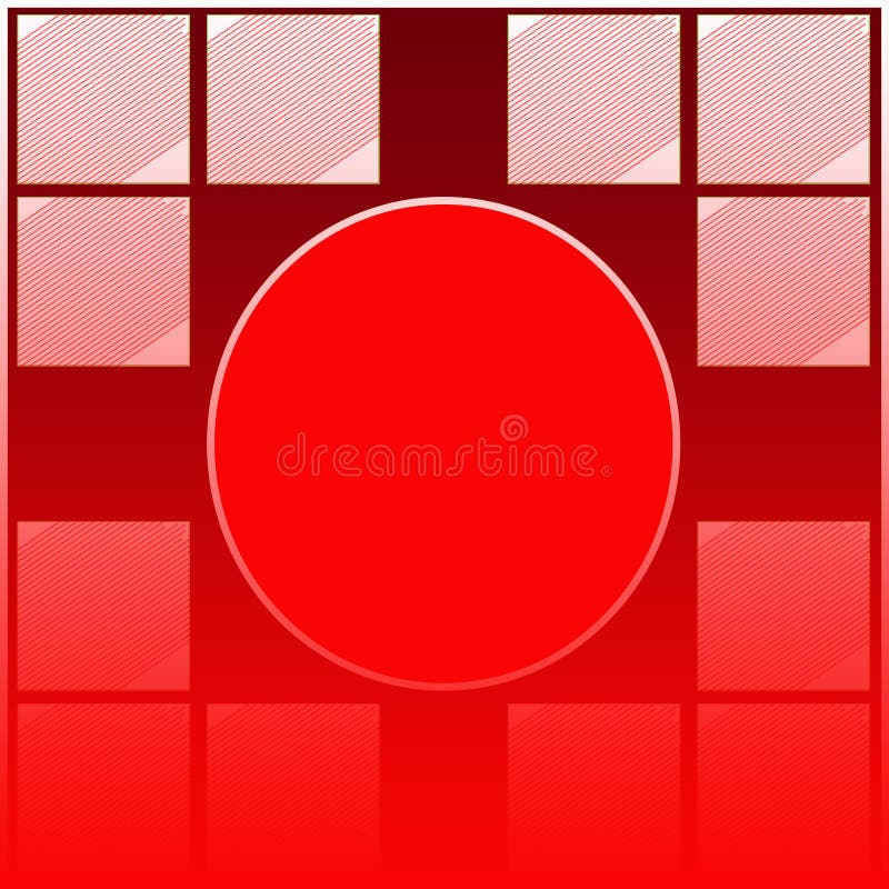 Red Texture with Warm Tones Based on Squares with a Circle in the ...