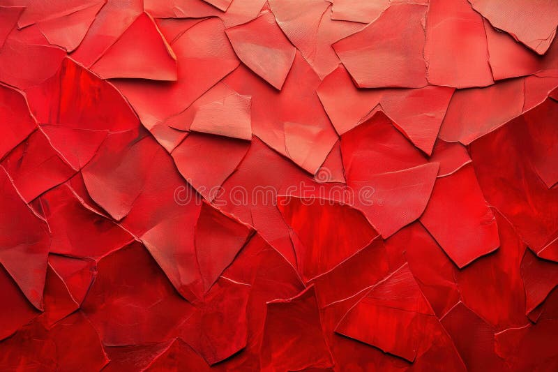 Red Textured Abstract Art with Layered Paint Strokes and Shapes Stock ...