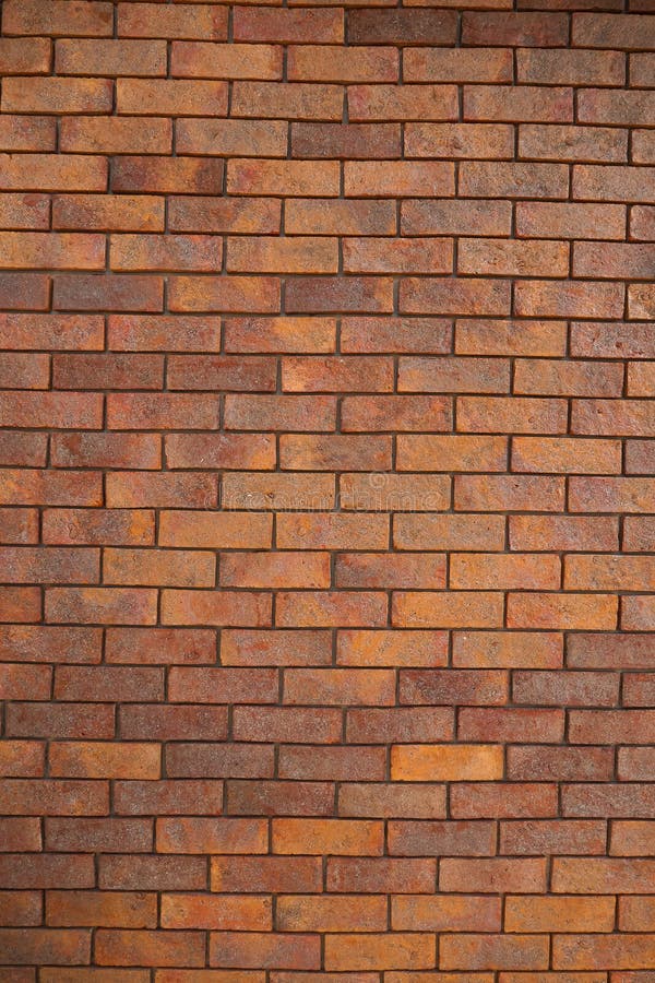 Red Textured Brick Wall Background with Old Cement Blocks and Brown ...