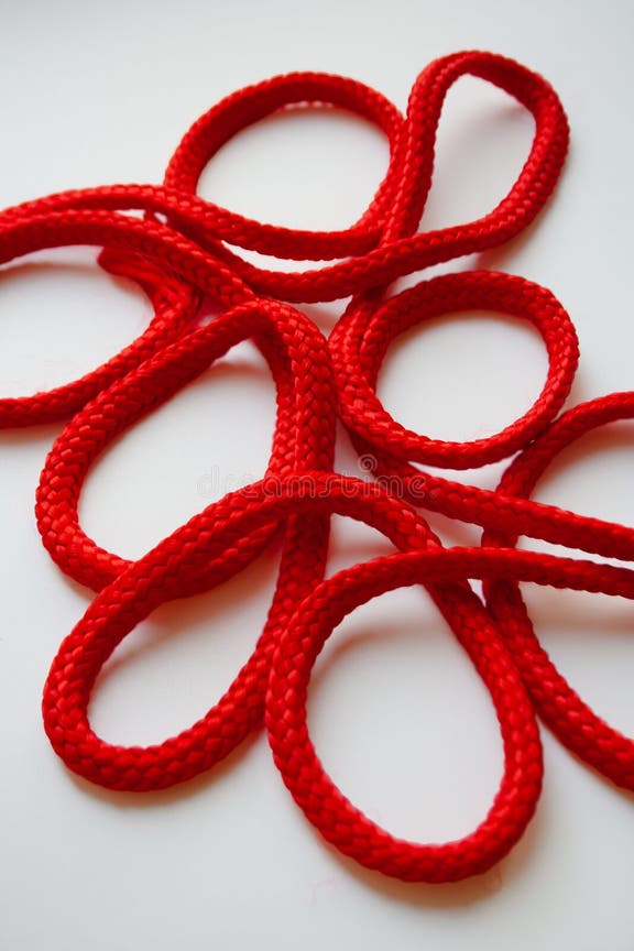 Red textured curled cable stock image. Image of fiber - 199123549