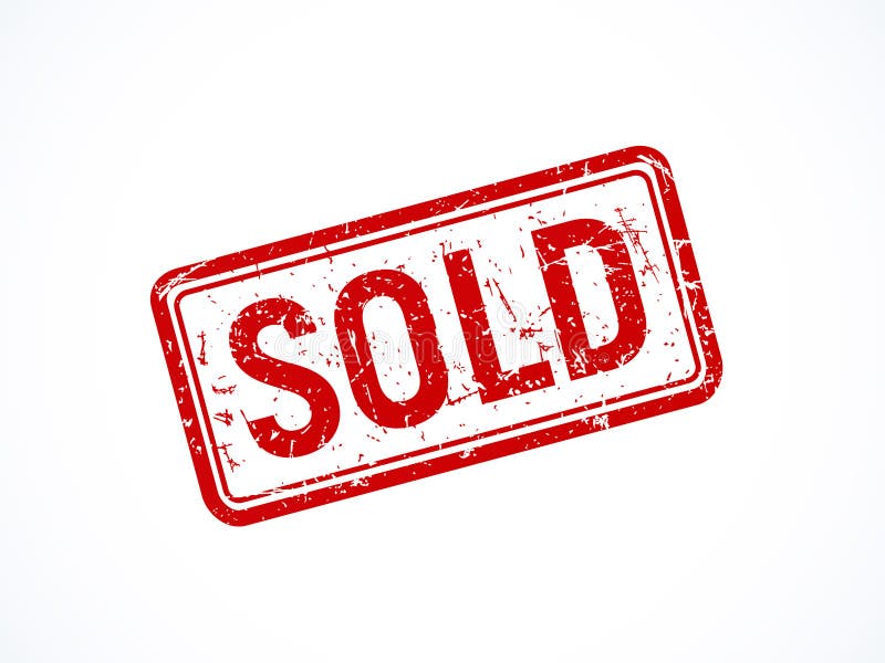 Red Textured Rotated Sold Stamp Isolated. Stock Vector - Illustration ...