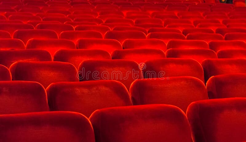 Red Theater Seats stock image. Image of back, theater - 39187595