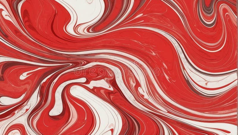Red Theme Marbled Paper Design Ai Generated Stock Illustration ...