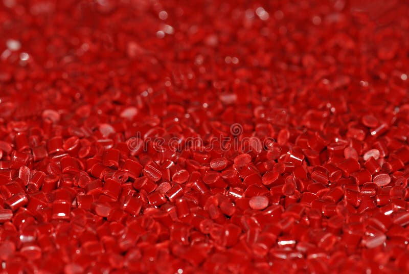 Red thermoplastic resin stock photo. Image of batch, regranulate - 10778036