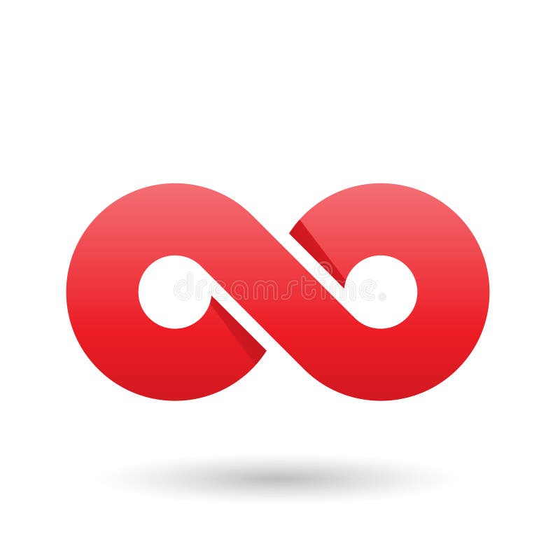 Red Thick Infinity Symbol Vector Illustration Stock Vector ...