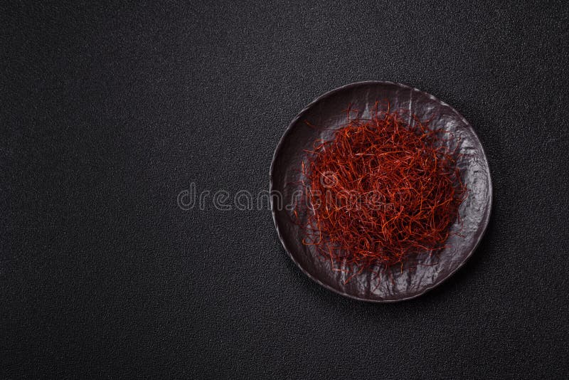 Red Thin Hot Chili Threads on a Dark Background Stock Photo - Image of ...
