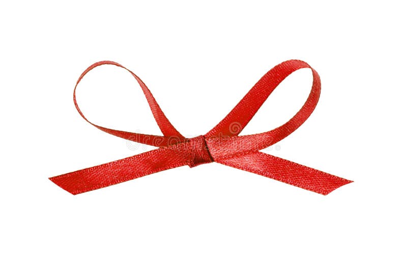 Red thin ribbon bow stock photo. Image of valentine, present - 28466940