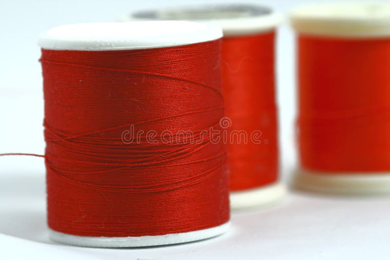 Red thread stock photo. Image of detail, white, thread - 12802984