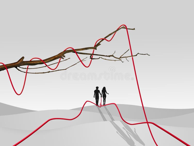 The red thread stock illustration. Illustration of legend - 165824877