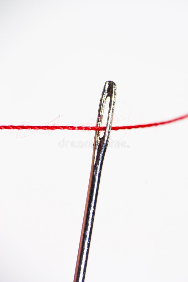 Knitting a Red Yarn Ball with Noodles Stock Photo - Image of pink ...