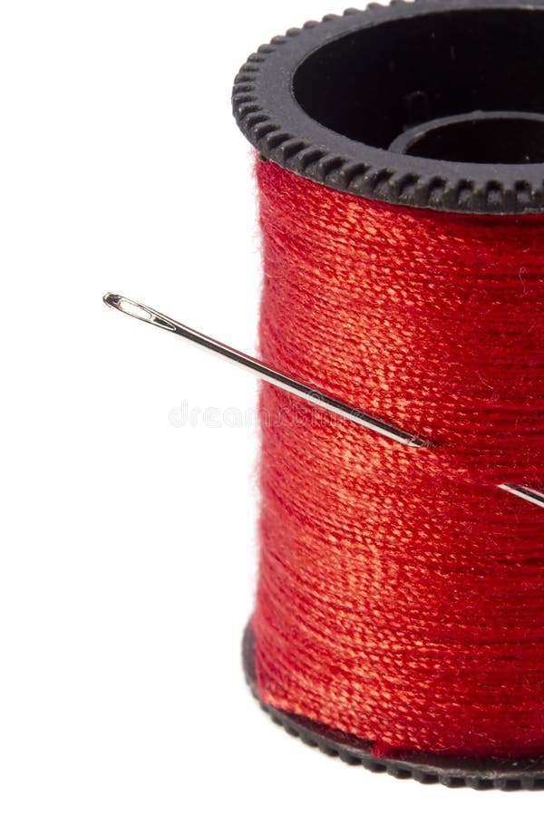 Red Thread stock photo. Image of craft, clothing, needle - 26891142