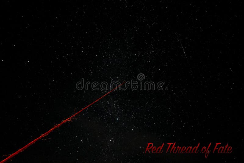 Red Thread of Fate. Invisible Thread of Love Stock Image - Image of ...