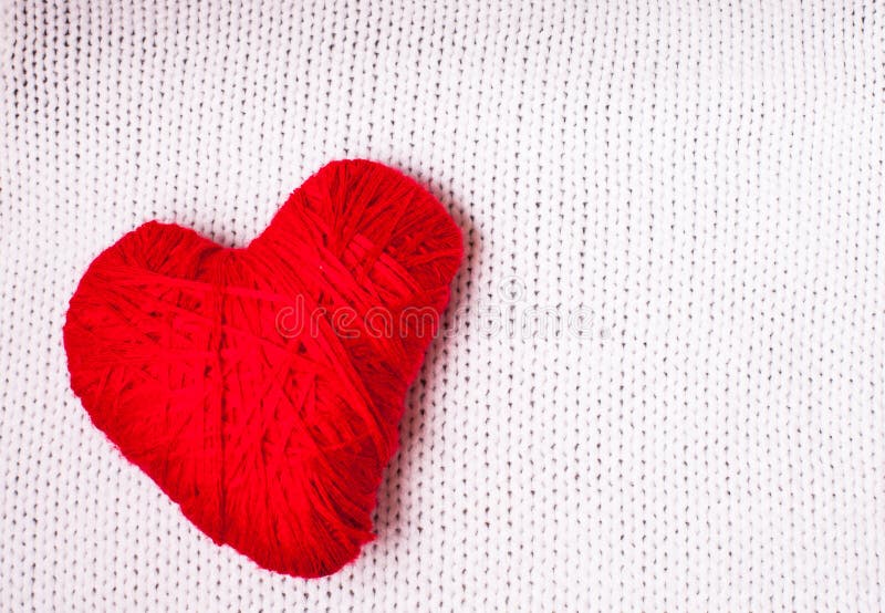 Red thread heart stock image. Image of sign, creative - 36730691