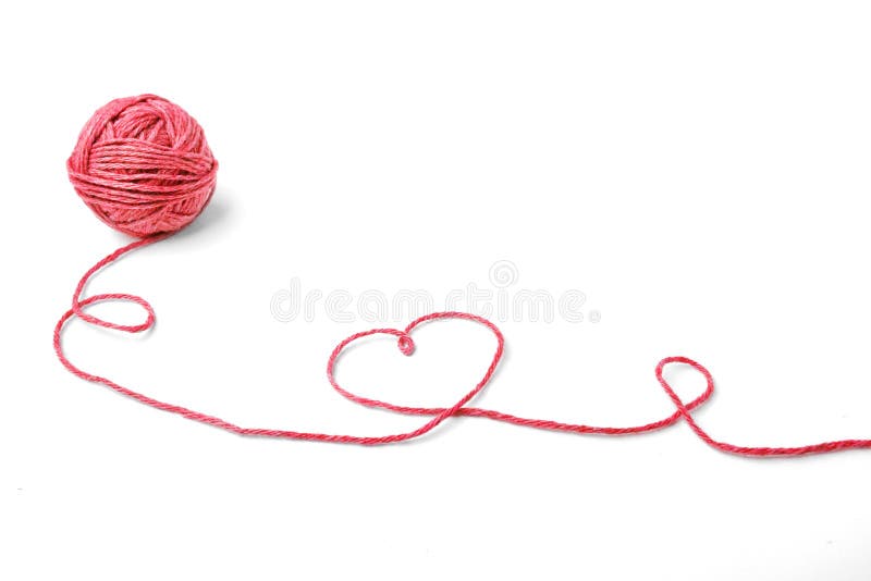 Red thread heart stock image. Image of sign, creative - 36730691