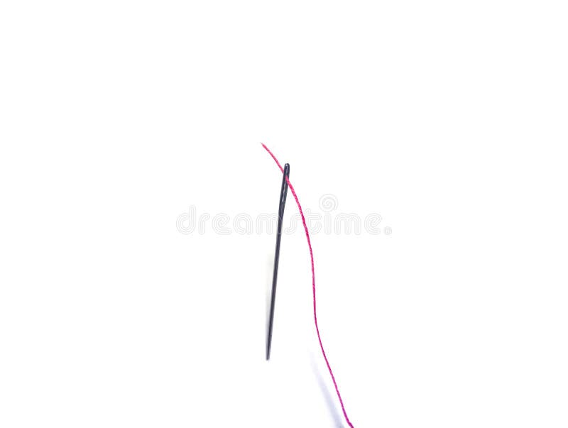 Needle on a White Background. Stock Photo - Image of precision, white ...