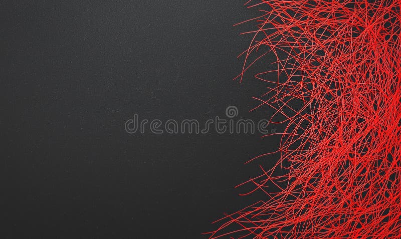Red Threads on Dark Background, Copy Space Design Element Stock ...