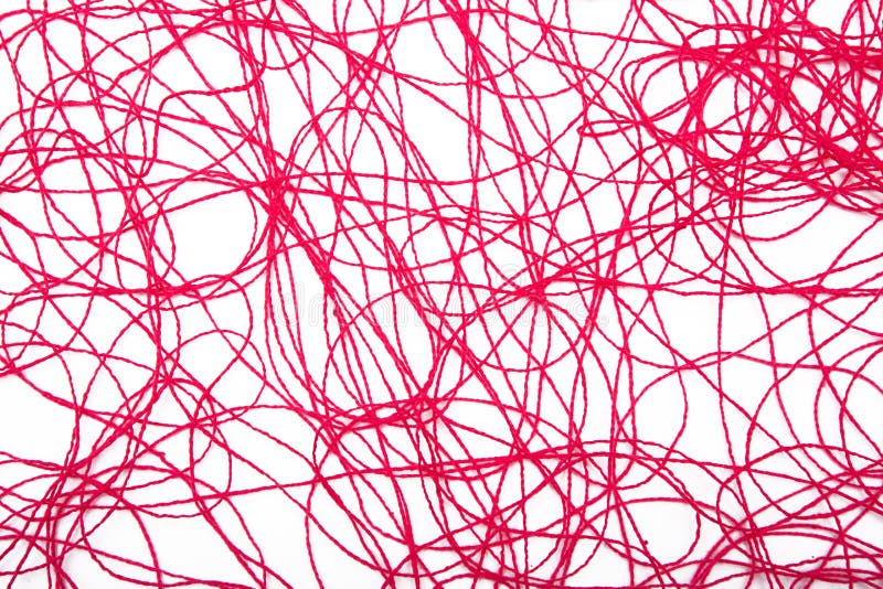 Red Threads on White Background Stock Photo - Image of happy, abstract ...