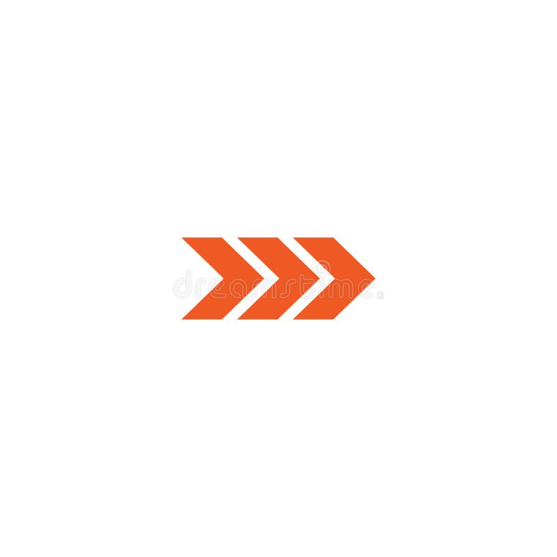 Red Three Right Arrow Icon. Isolated on White. Continue Icon. Next Sign ...