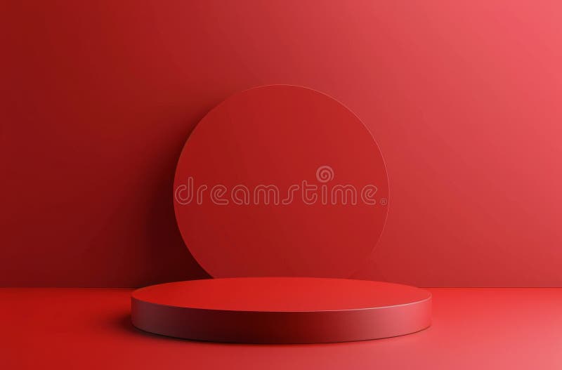 Red Archway with Three Tiered Platform Stock Image - Image of archway ...