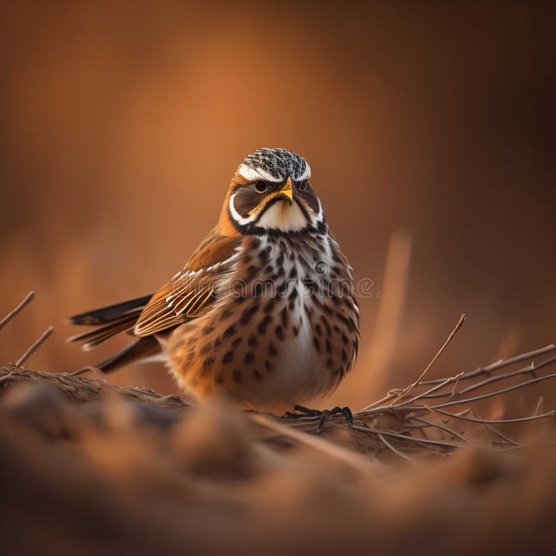 Red-throated Bunting, Brunella Modularis. Generative Ai Stock ...