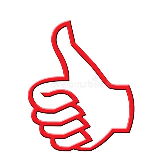 Red thumb up stock illustration. Illustration of icon - 22683624