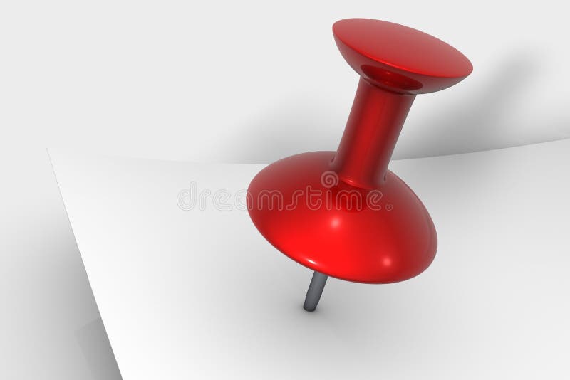 Red Thumbtack stock illustration. Illustration of supply - 9072305