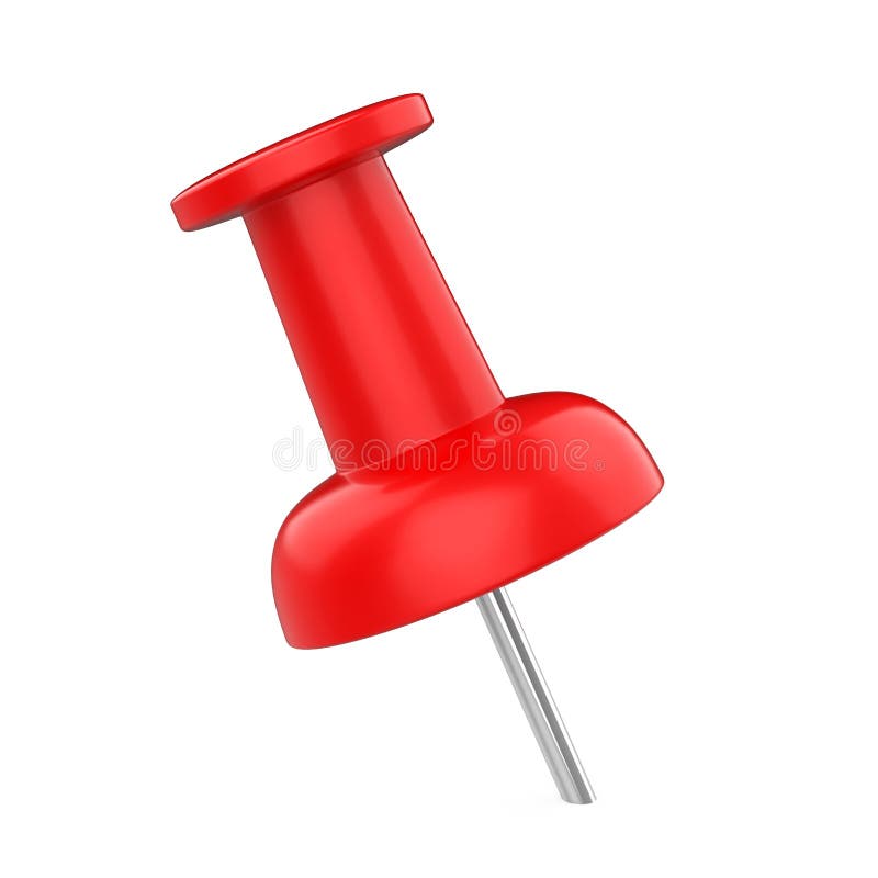 Red Thumbtack / Push Pin Isolated Stock Illustration - Illustration of ...