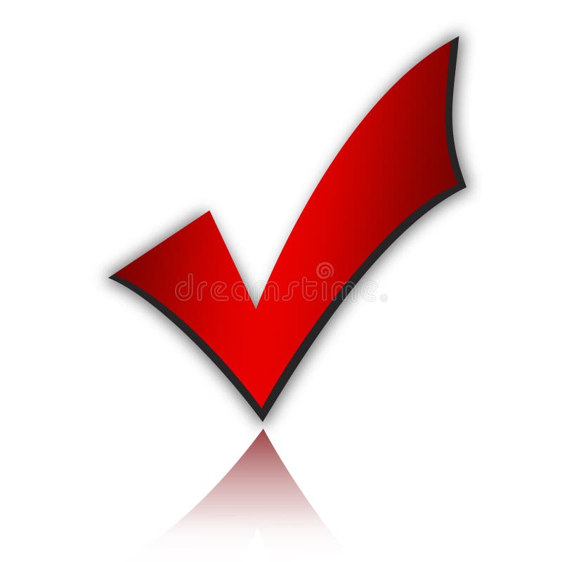 Red tick stock illustration. Illustration of choose, clip - 23776672