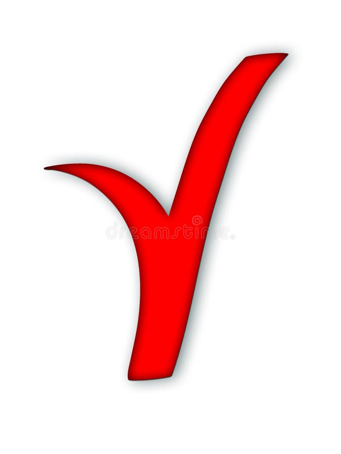 Red painted tick stock vector. Illustration of intelligence - 15051730