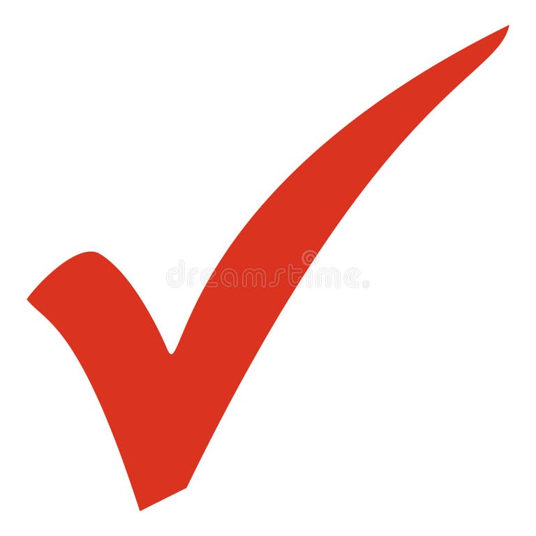 Red Tick Icon - Checkmark Symbol Ilustração Stock - Ilustração de ...