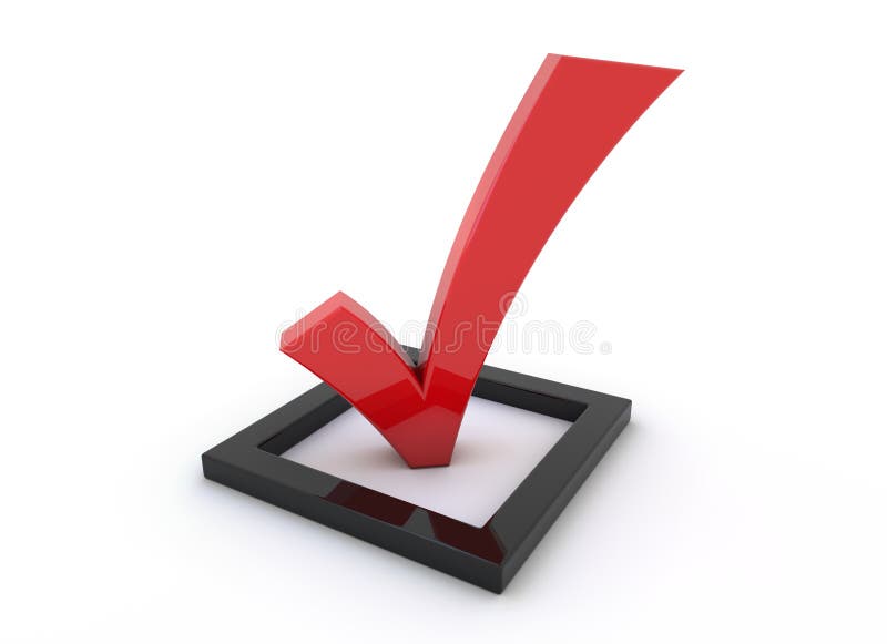 Red Tick Symbol stock illustration. Illustration of okay - 53110863