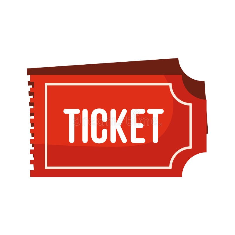 Red ticket design stock vector. Illustration of access - 244458733