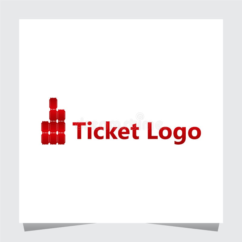 Red Ticket Logo Inspirations Template Stock Vector - Illustration of ...