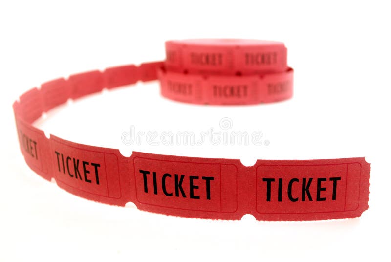Torn Red Ticket stock photo. Image of purchase, roll - 12938576