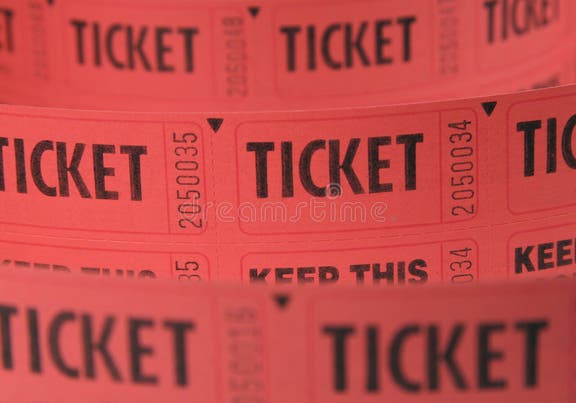 Red Tickets on a Roll stock photo. Image of close, movie - 4620276