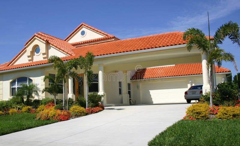 Red tile Roof stock image. Image of tropical, roof, trees - 96285 Red tile Roof stock image. Image of tropical, roof, trees - 96285