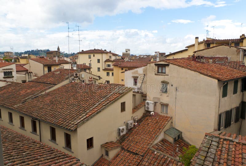 Red tile roofs of Florence stock image. Image of scene - 26599199