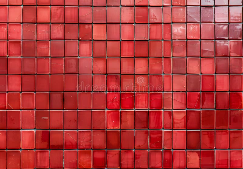 Red Tile Wall Texture Background Stock Illustration - Illustration of ...