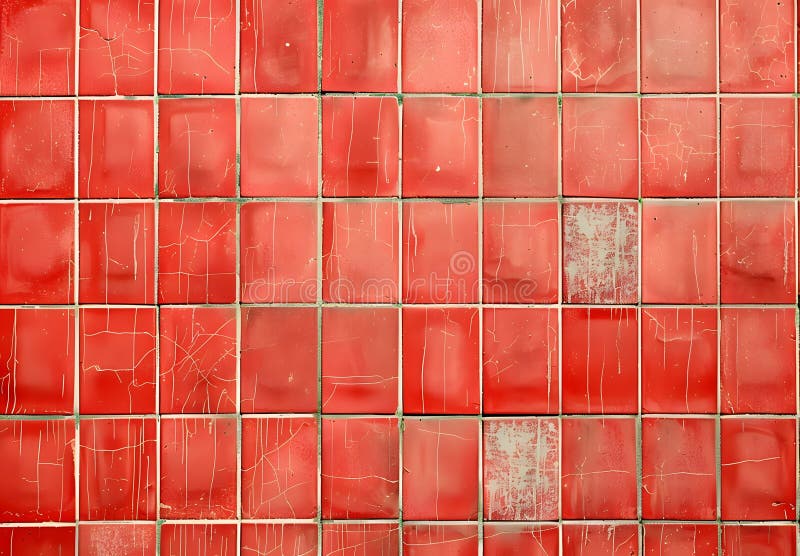 Red Tile Wall Texture with White Grout Stock Illustration ...