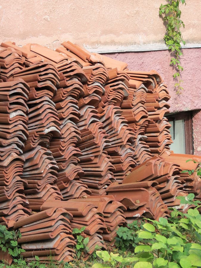 Red tiles stock image. Image of stack, tile, surface - 26935893