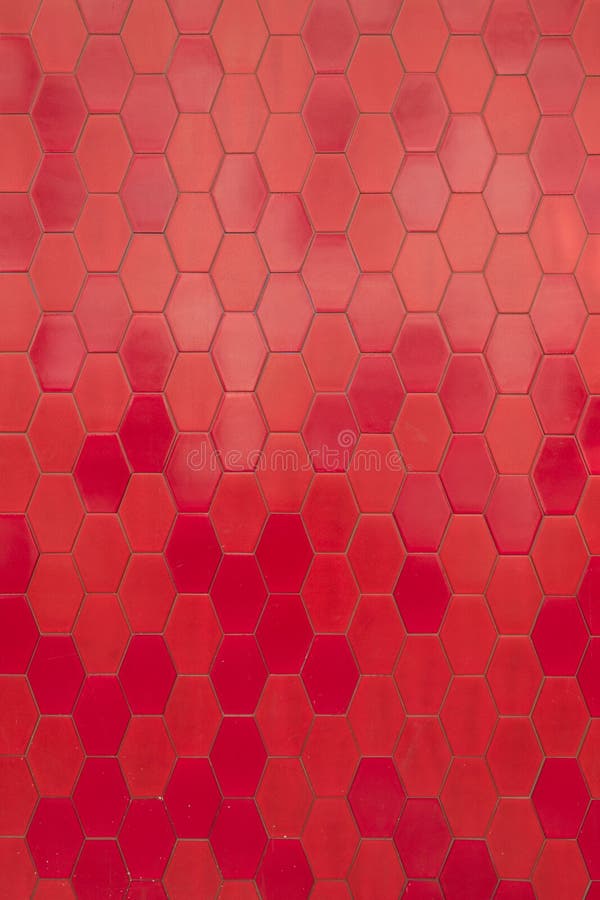 Red tiles stock image. Image of bright, hexagon, wall - 71372859