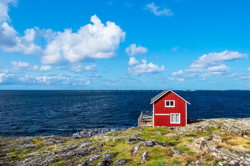 Red Timber House Island Astol Sweden Stock Photos - Free & Royalty-Free ...