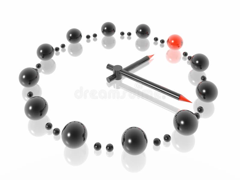 Red time stock illustration. Illustration of events, ball - 2260745