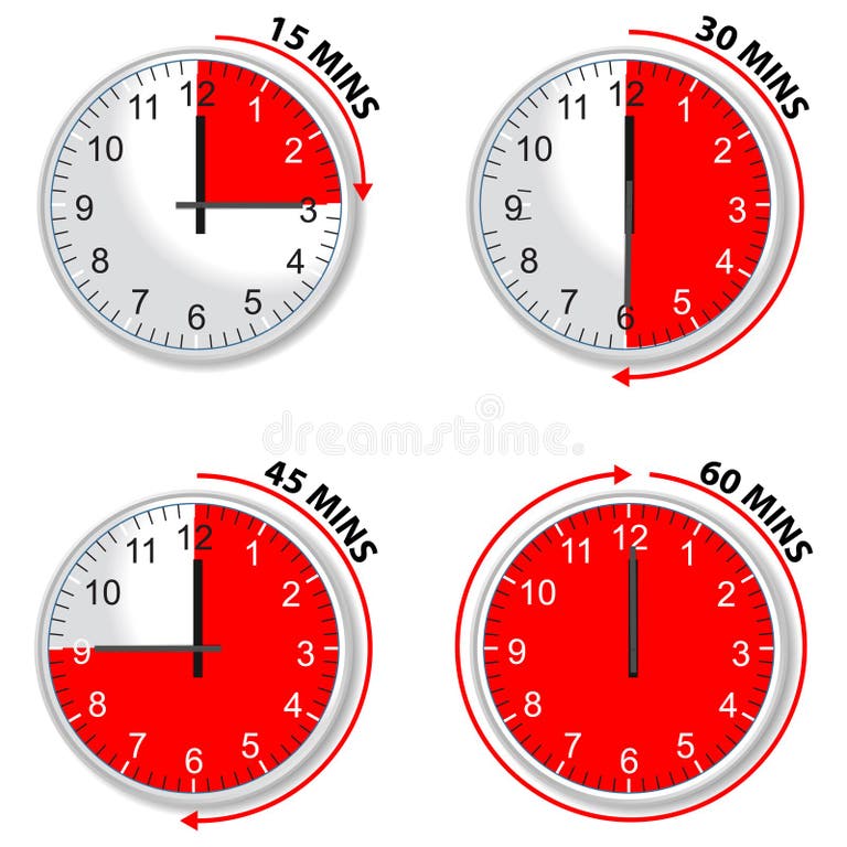 Red timer stock vector. Illustration of office, graphic - 19222329