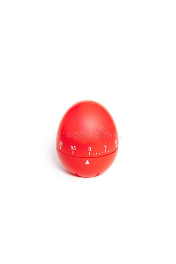 Red Timer in the Form of an Egg on a White Background Stock Photo ...