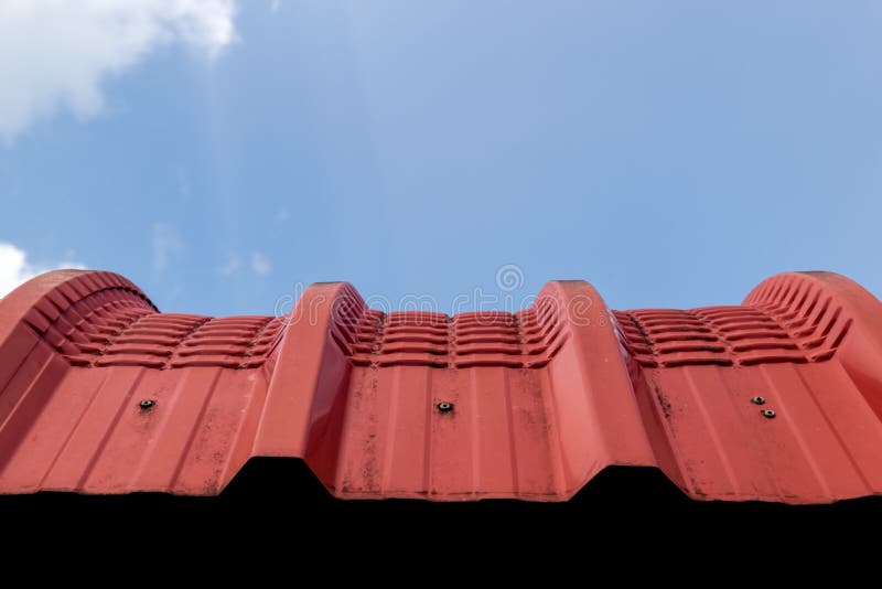 Red tin roof stock photo. Image of detail, exterior, pattern - 59931536