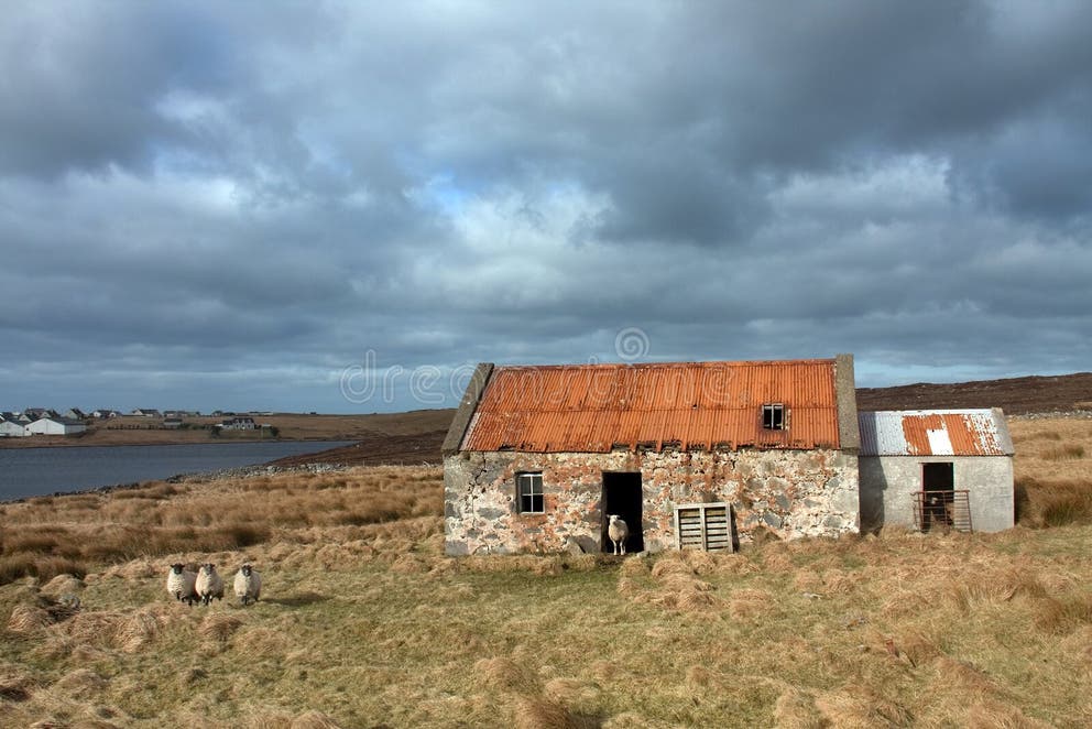 Red Tin Shack stock image. Image of islands, ancient - 14185813