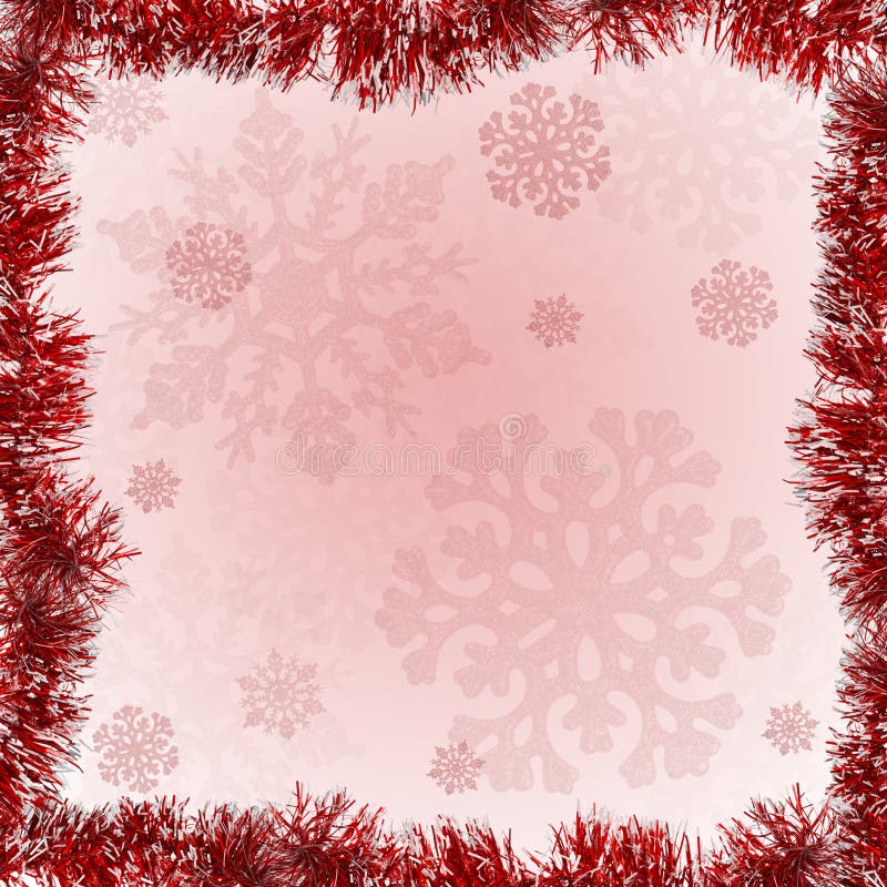 Red snowflake frame stock illustration. Illustration of christmas - 9840297